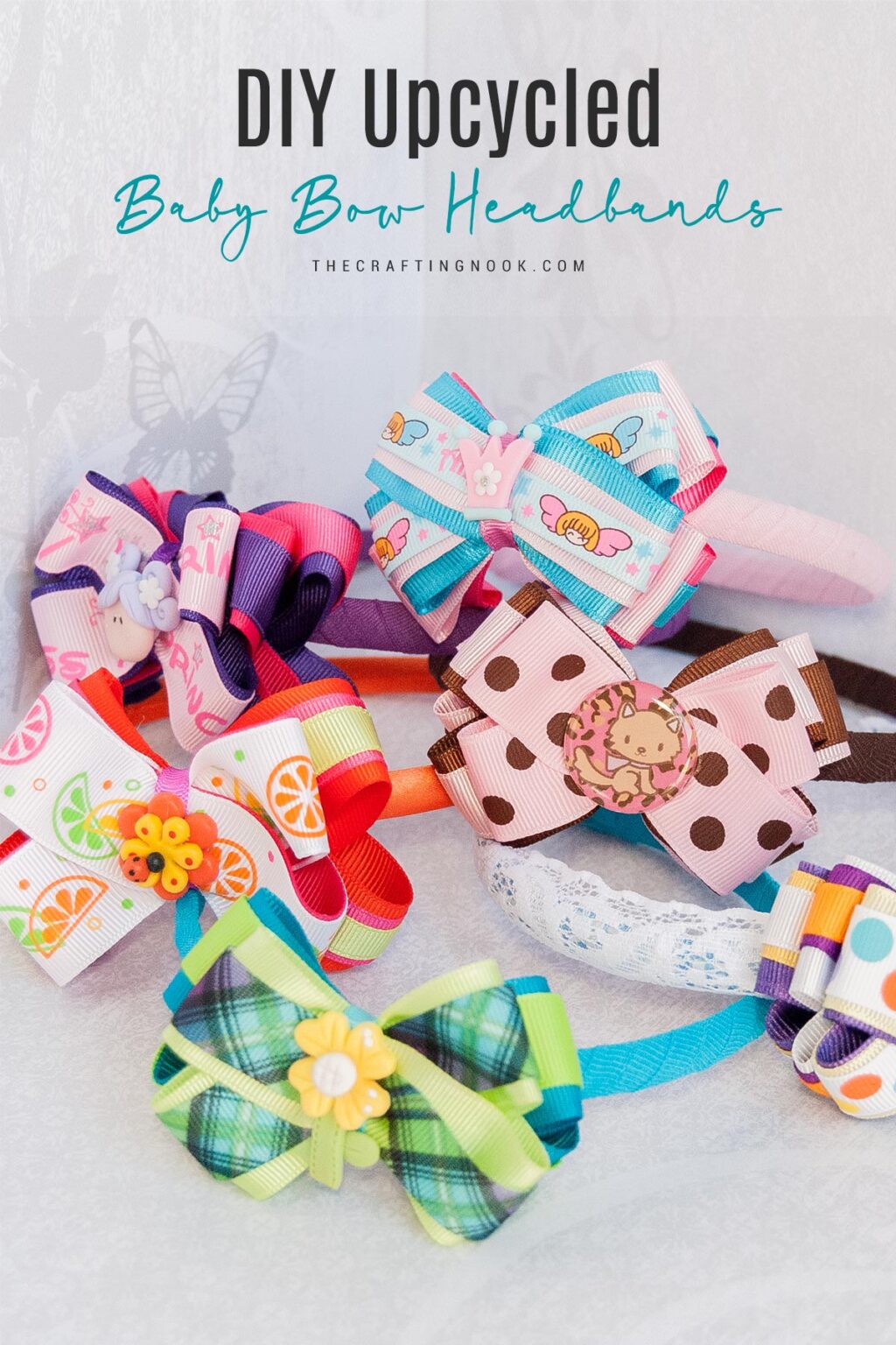 DIY Upcycled Baby Bow Headbands - The Crafting Nook