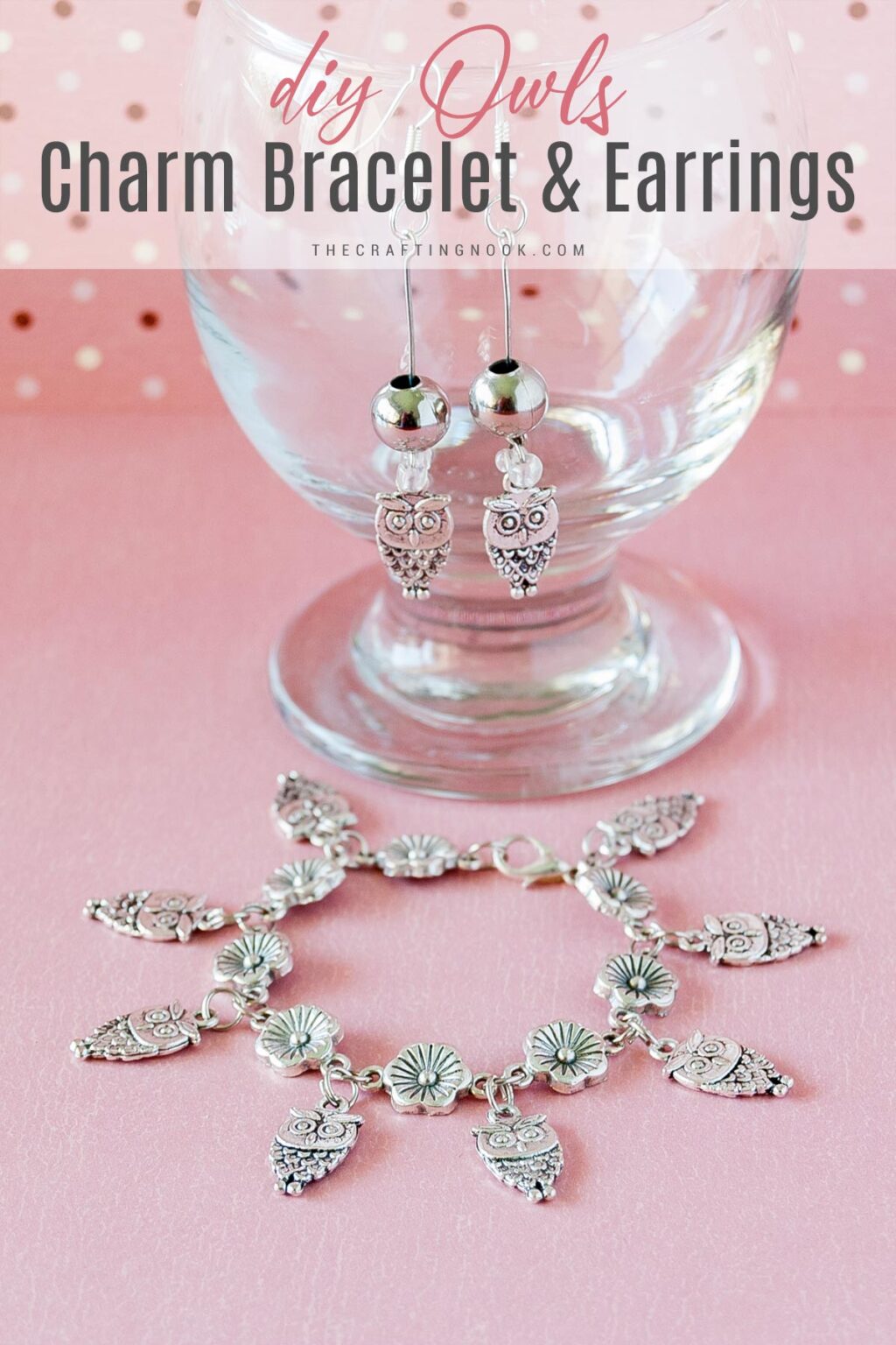 Owls DIY Charm Bracelet and Earrings - The Crafting Nook