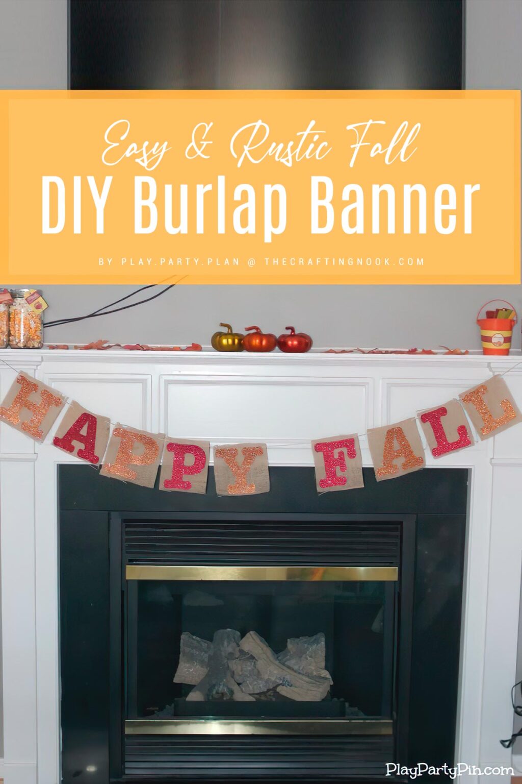 Easy Burlap Banner DIY for Fall - The Crafting Nook