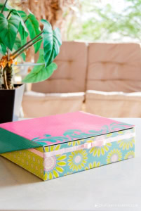 How to Mod Podge a Box with Scrapbook Paper - The Crafting Nook