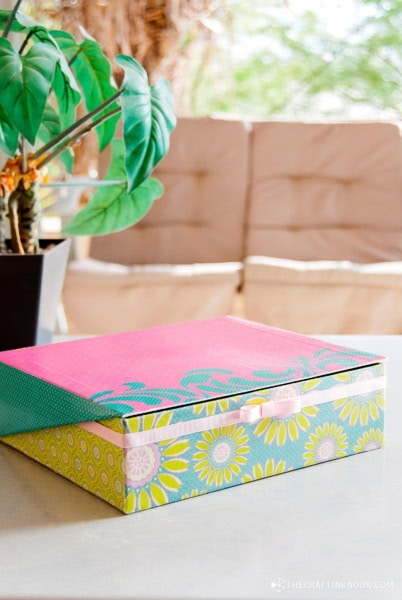 How to Mod Podge a Box with Scrapbook Paper - The Crafting Nook