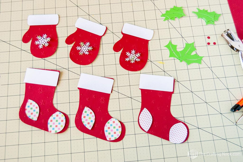 DIY Christmas Paper Garland + Socks and Mittens Cut Files - The ...