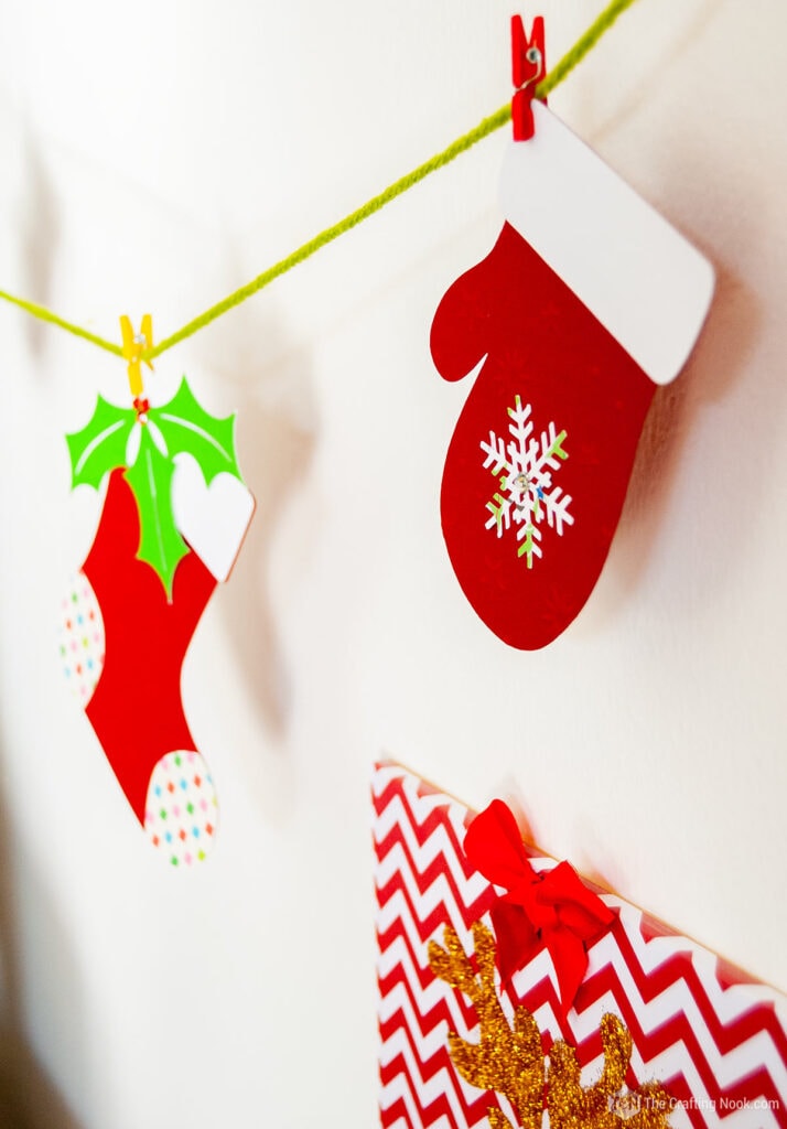 DIY Christmas Paper Garland + Socks and Mittens Cut Files - The ...