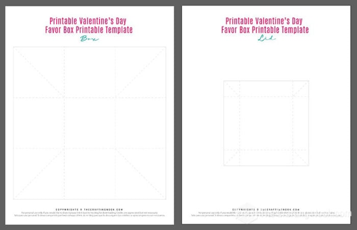 DIY Valentine Favor Box for Candy and Small Gifts - The Crafting Nook