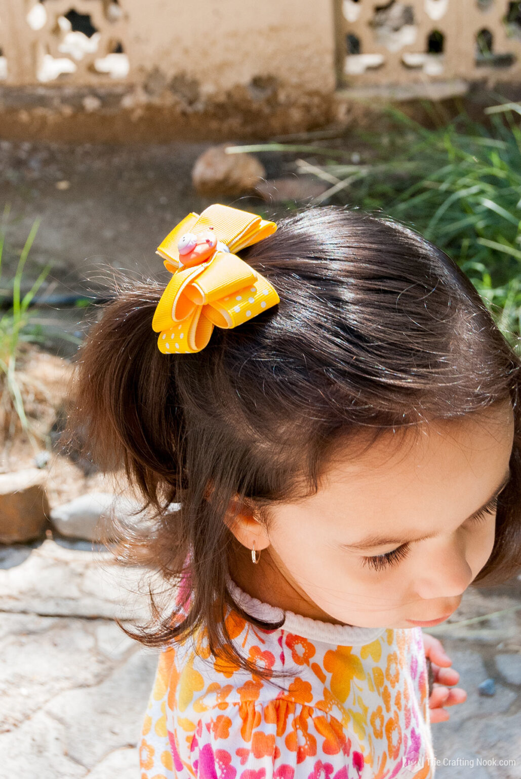 DIY Upcycled Bow Hair Clips from Baby Headbands - The Crafting Nook