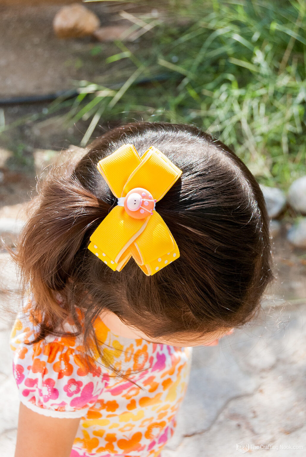 DIY Upcycled Bow Hair Clips from Baby Headbands - The Crafting Nook