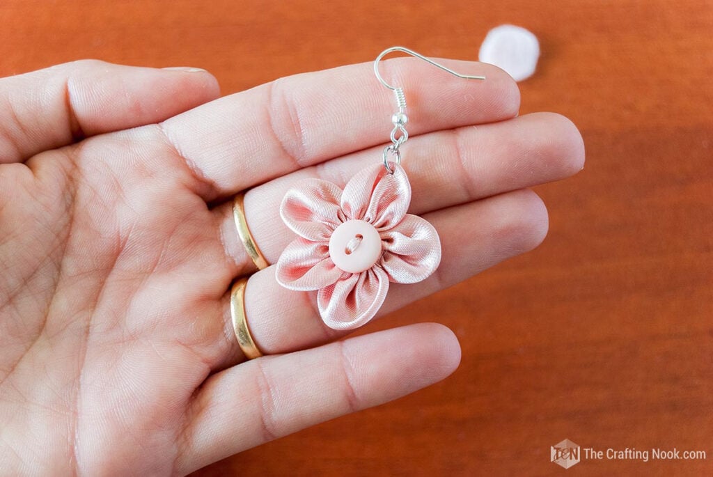 DIY Fabric Flower Earrings – Simple and Easy - The Crafting Nook