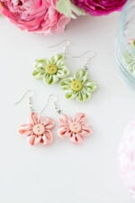 DIY Fabric Flower Earrings – Simple and Easy - The Crafting Nook