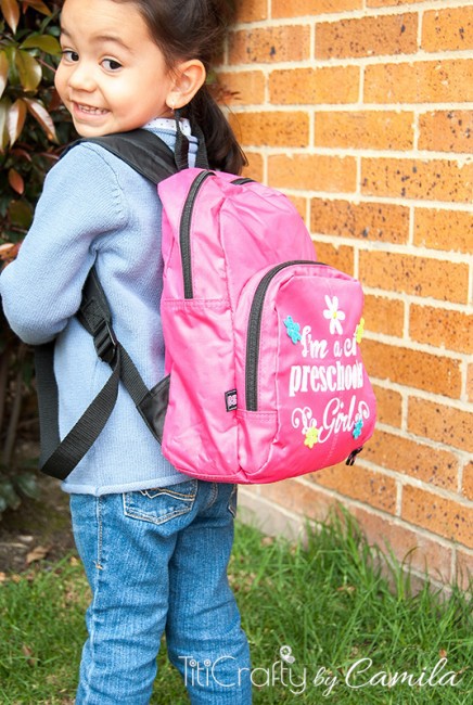 Cute Preschooler Heat Transfer Vinyl Backpack | The Crafting Nook