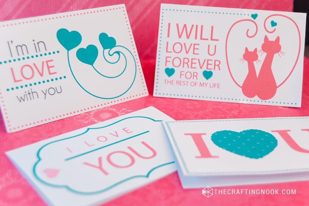 Mini Valentine's Day Cards (Free Printable) - The Crafting Nook
