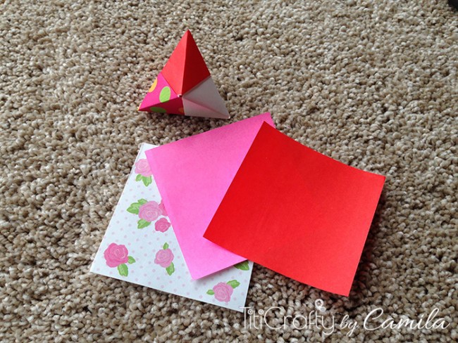 DIY Origami Fortune Cookie for Valentine’s Day - The Crafting Nook