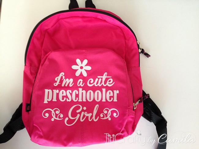 DIY Backpack Decoration Using Heat Transfer Vinyl - The Crafting Nook