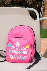 Cute Preschooler Heat Transfer Vinyl Backpack | The Crafting Nook