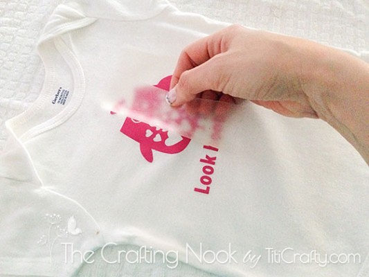 DIY Custom Baby Onesie with Heat Transfer Vinyl - The Crafting Nook