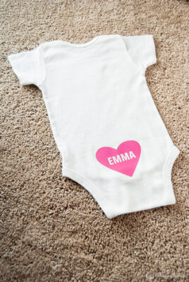 DIY Custom Baby Onesie with Heat Transfer Vinyl - The Crafting Nook
