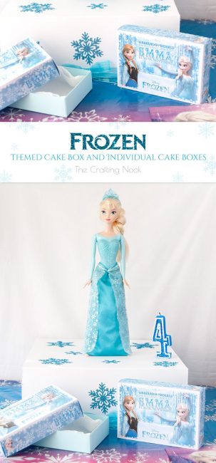 Frozen Themed Cake Box and Individual Cake Boxes - The Crafting Nook