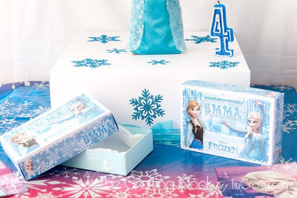 Frozen Themed Cake Box and Individual Cake Boxes - The Crafting Nook