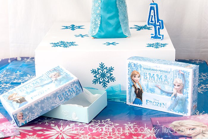 Frozen Themed Cake Box and Individual Cake Boxes - The Crafting Nook