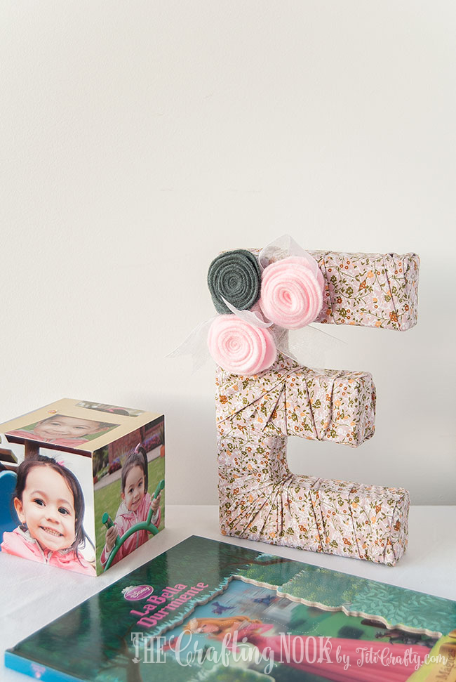DIY Fabric Wrapped Monogram | The Crafting Nook