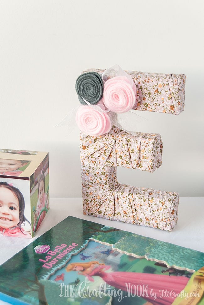 DIY Fabric Wrapped Monogram | The Crafting Nook