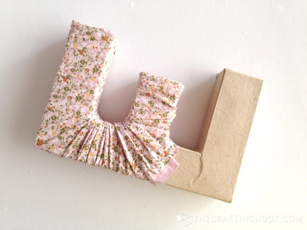 DIY Fabric Covered Letters with flowers - The Crafting Nook