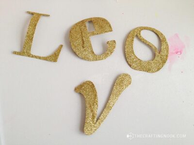 DIY Sparkling Love Valentine’s Day Letter Blocks | The Crafting Nook