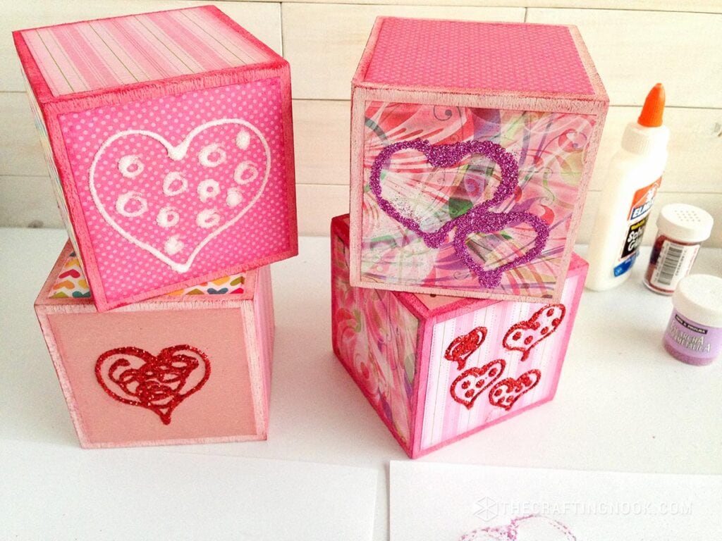 Love DIY Wood Letter Blocks for Valentine’s Day - The Crafting Nook