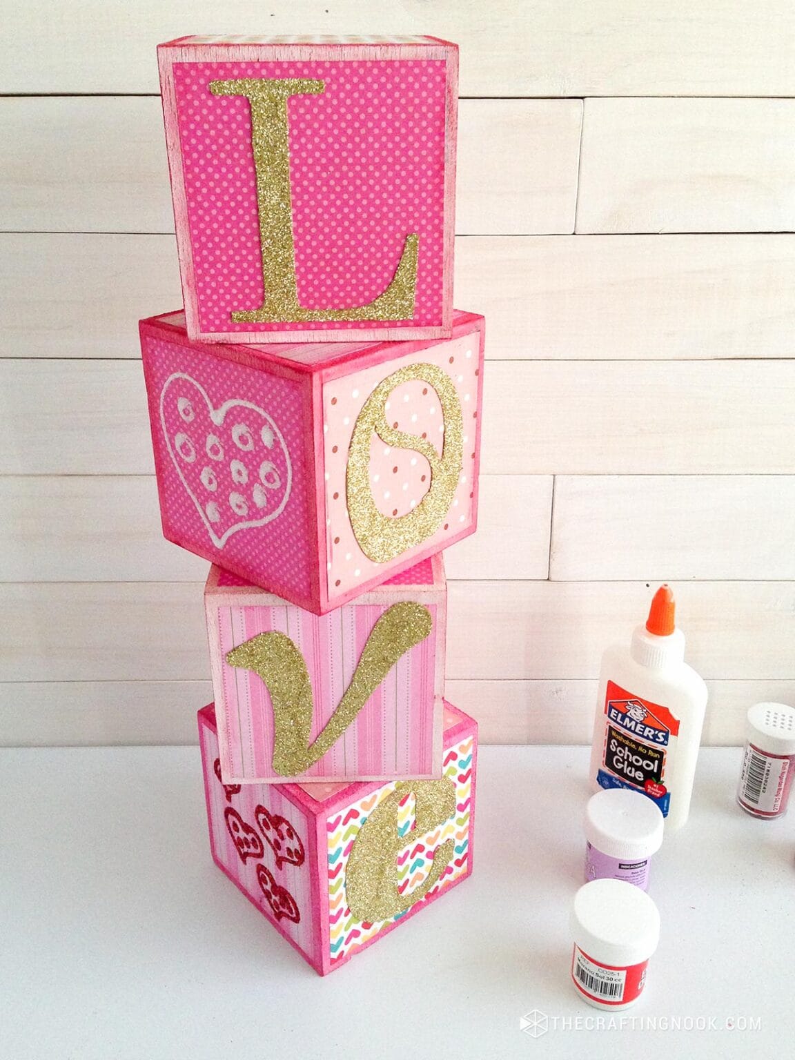 Love DIY Wood Letter Blocks for Valentine’s Day - The Crafting Nook