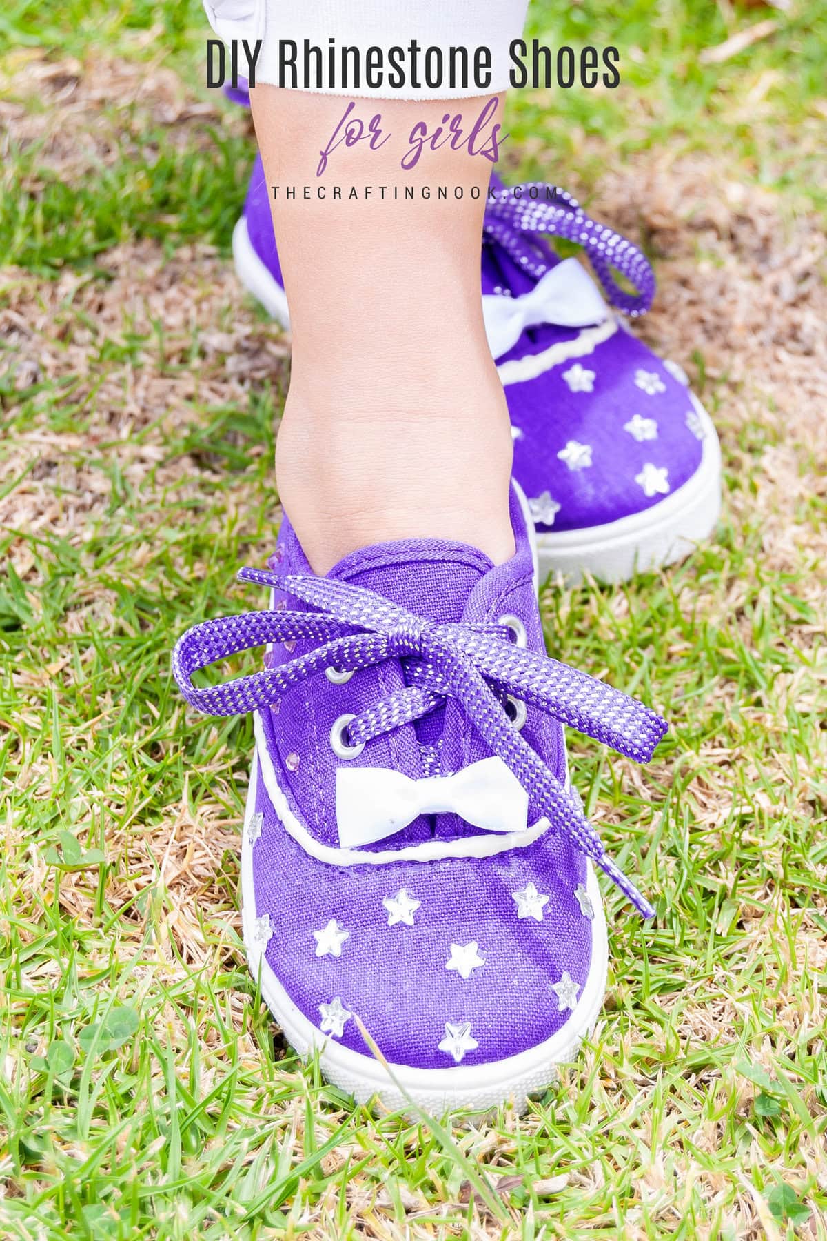DIY Rhinestone Shoes for Girls - The Crafting Nook