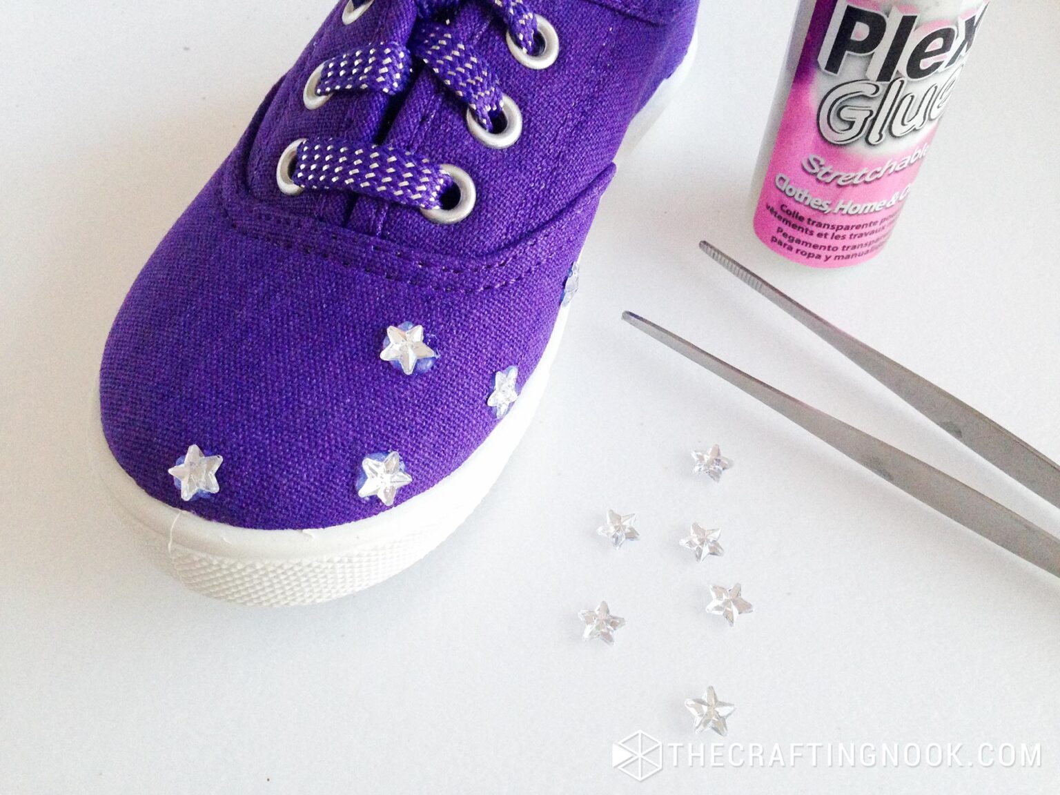 DIY Rhinestone Shoes for Girls - The Crafting Nook