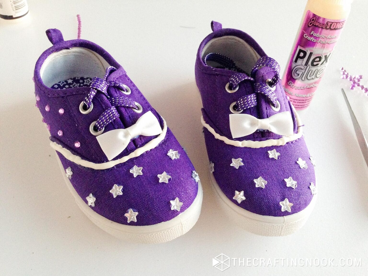 DIY Rhinestone Shoes for Girls - The Crafting Nook