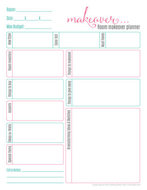 Free Room Makeover Planner Printable - The Crafting Nook