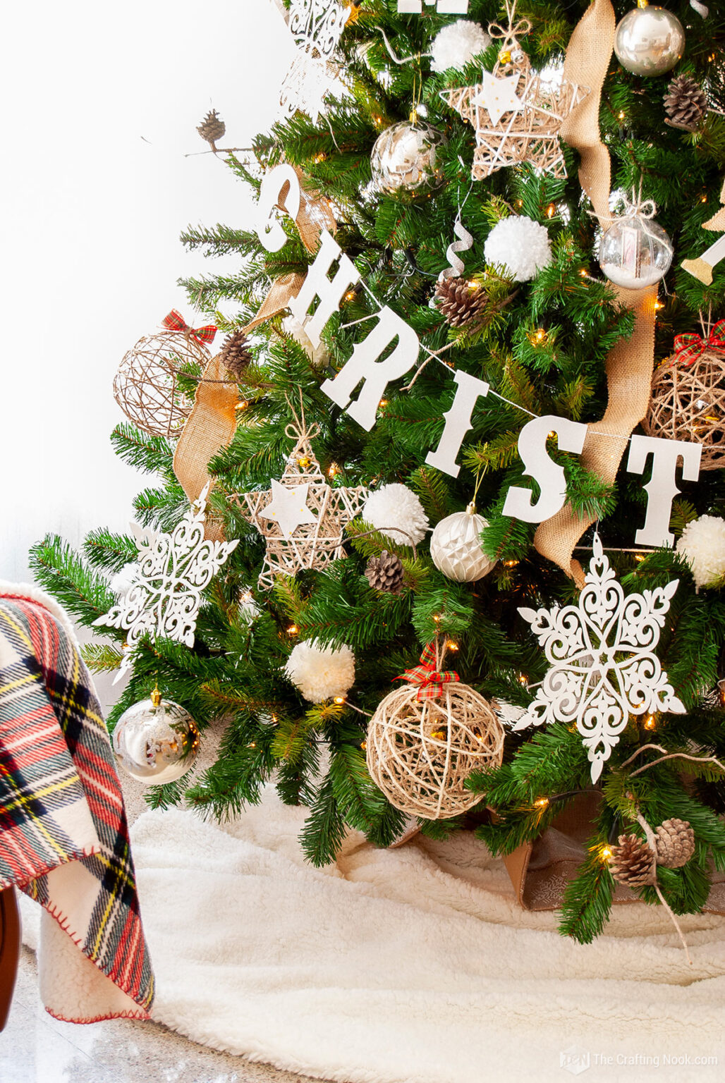 Our Neutral Rustic Christmas Tree - The Crafting Nook