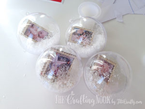 DIY Memory Keepsake Snow Globe Christmas Ornaments | The Crafting Nook