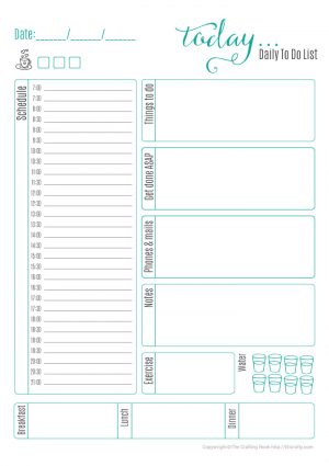 Free Today To Do Planner Printable (To stay focused) - The Crafting Nook