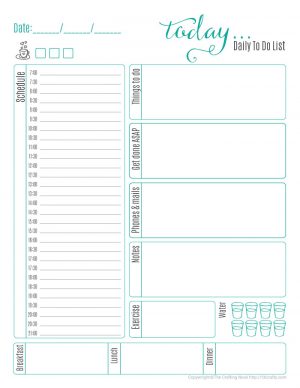 Free Today To Do Planner Printable (To stay focused) - The Crafting Nook