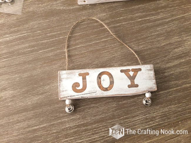 DIY Mini Christmas Wood Sign Ornaments - The Crafting Nook
