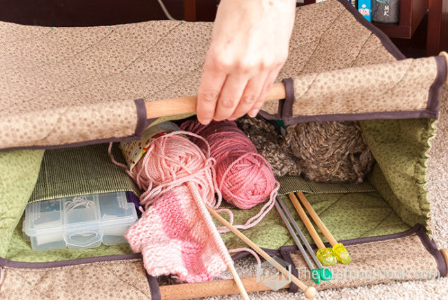 DIY Craft and Knitting Bag ORGANIZER + Free Pattern - The Crafting Nook