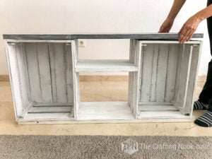 DIY Easy Rustic TV Console Table | The Crafting Nook