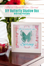 DIY Butterfly Shadow Box With Free Printable - The Crafting Nook