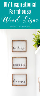 DIY Inspirational Farmhouse Wood Signs | The Crafting Nook