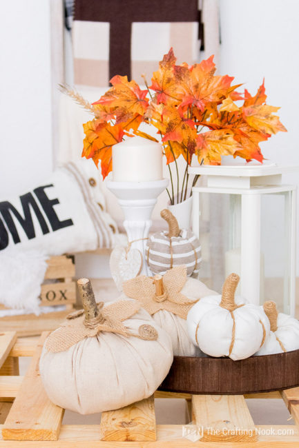 Rustic Fabric Pumpkins DIY (Easy) - The Crafting Nook