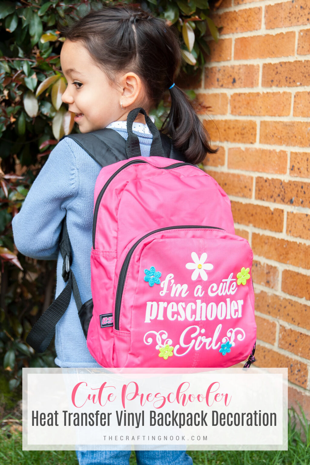 DIY Backpack Decoration Using Heat Transfer Vinyl - The Crafting Nook