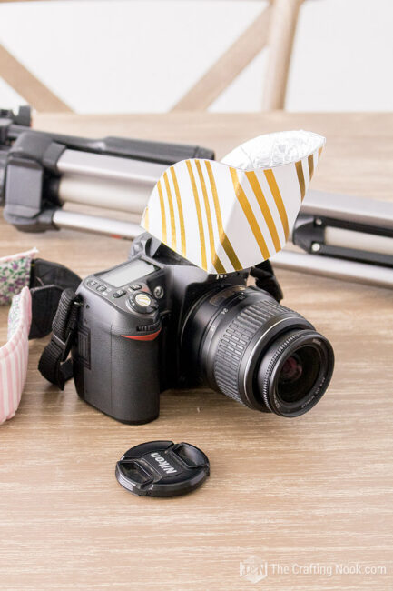 DIY Bounce Card for Built-In DSLR Camera Flashes - The Crafting Nook