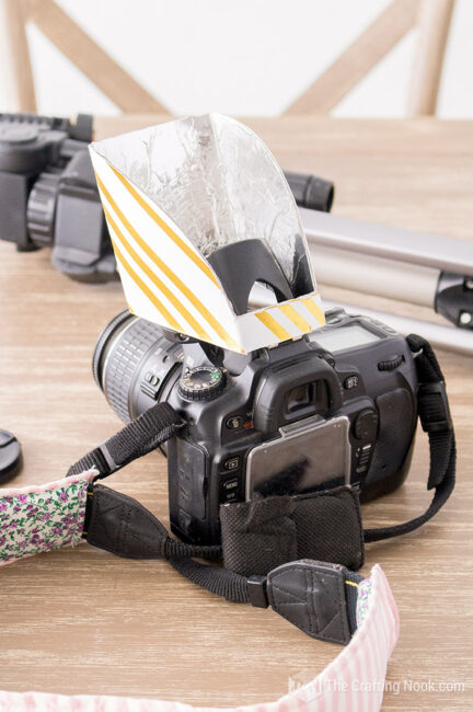 DIY Bounce Card for Built-In DSLR Camera Flashes - The Crafting Nook