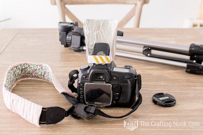 DIY Bounce Card for Built-In DSLR Camera Flashes - The Crafting Nook