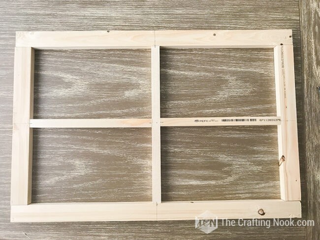 DIY Farmhouse style Window Frames Tutorial - The Crafting Nook