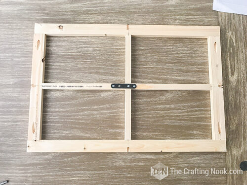 DIY Farmhouse style Window Frames Tutorial - The Crafting Nook