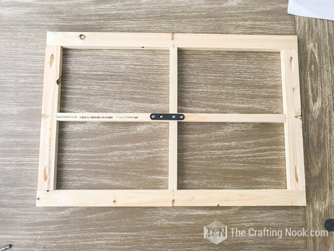 DIY Farmhouse style Window Frames Tutorial - The Crafting Nook
