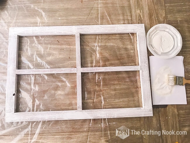 DIY Farmhouse style Window Frames Tutorial - The Crafting Nook